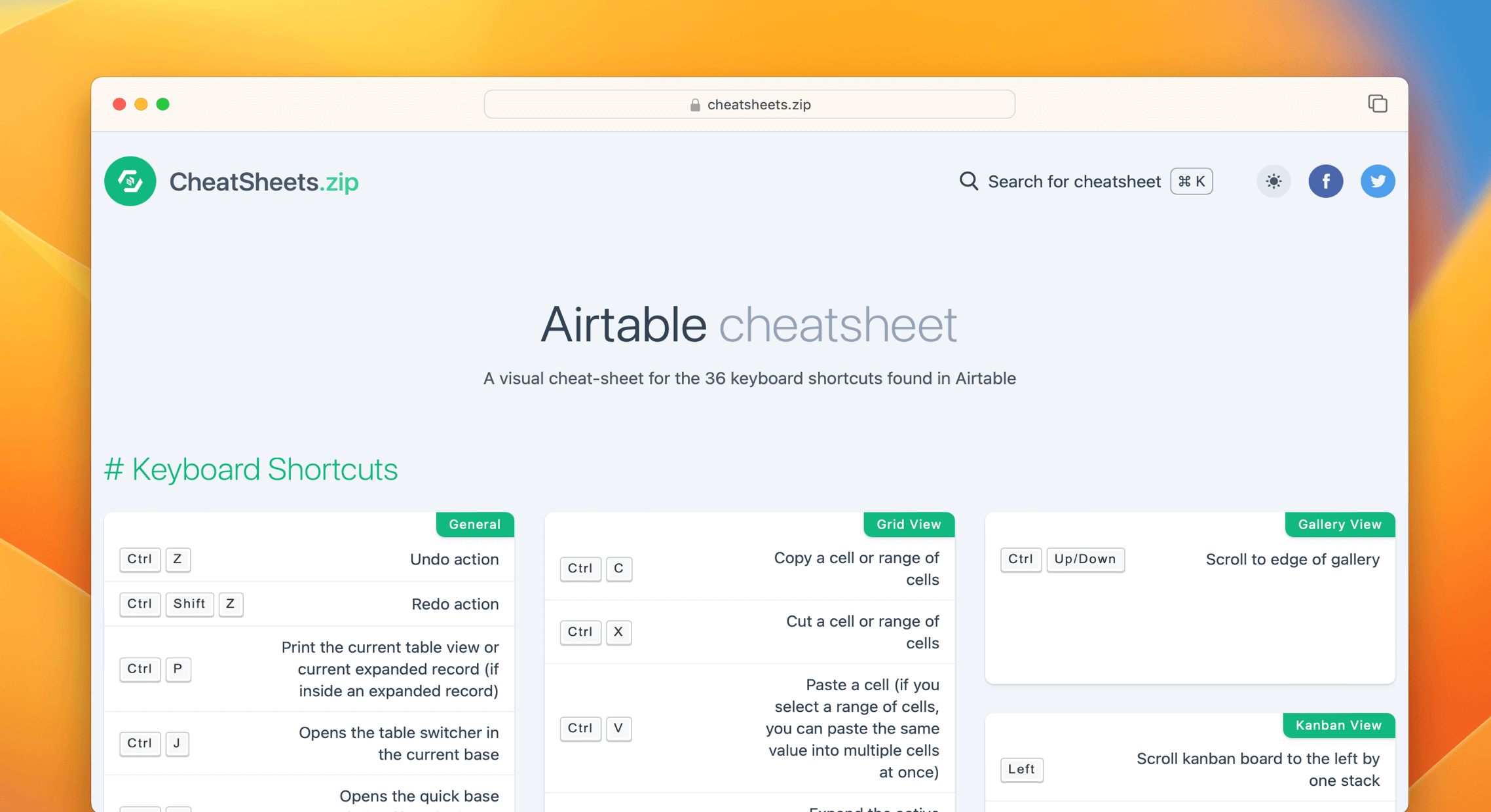 Airtable Cheat Sheet & Quick Reference