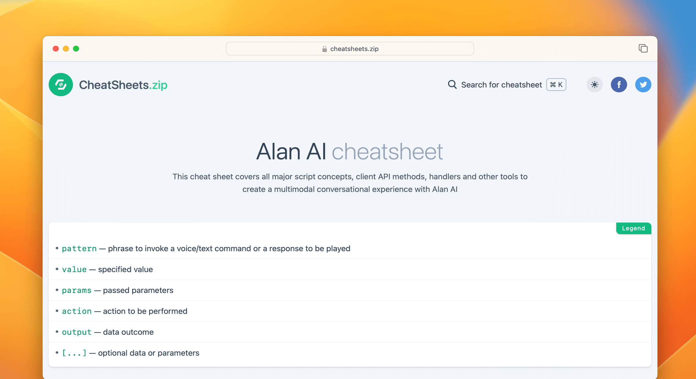 Alan AI Cheat Sheet & Quick Reference