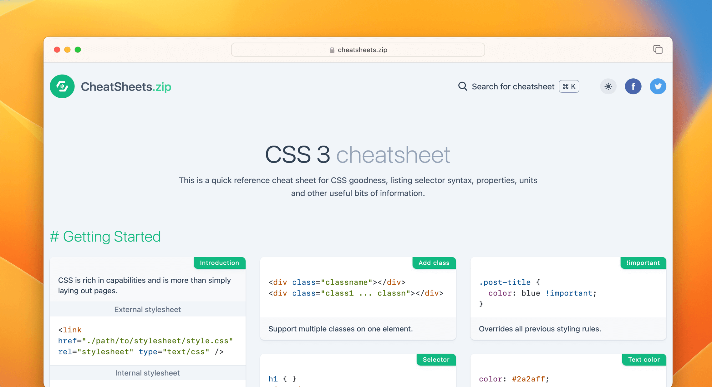 CSS 3 Cheat Sheet & Quick Reference CSS 3 Cheat Sheet & Quick Reference
