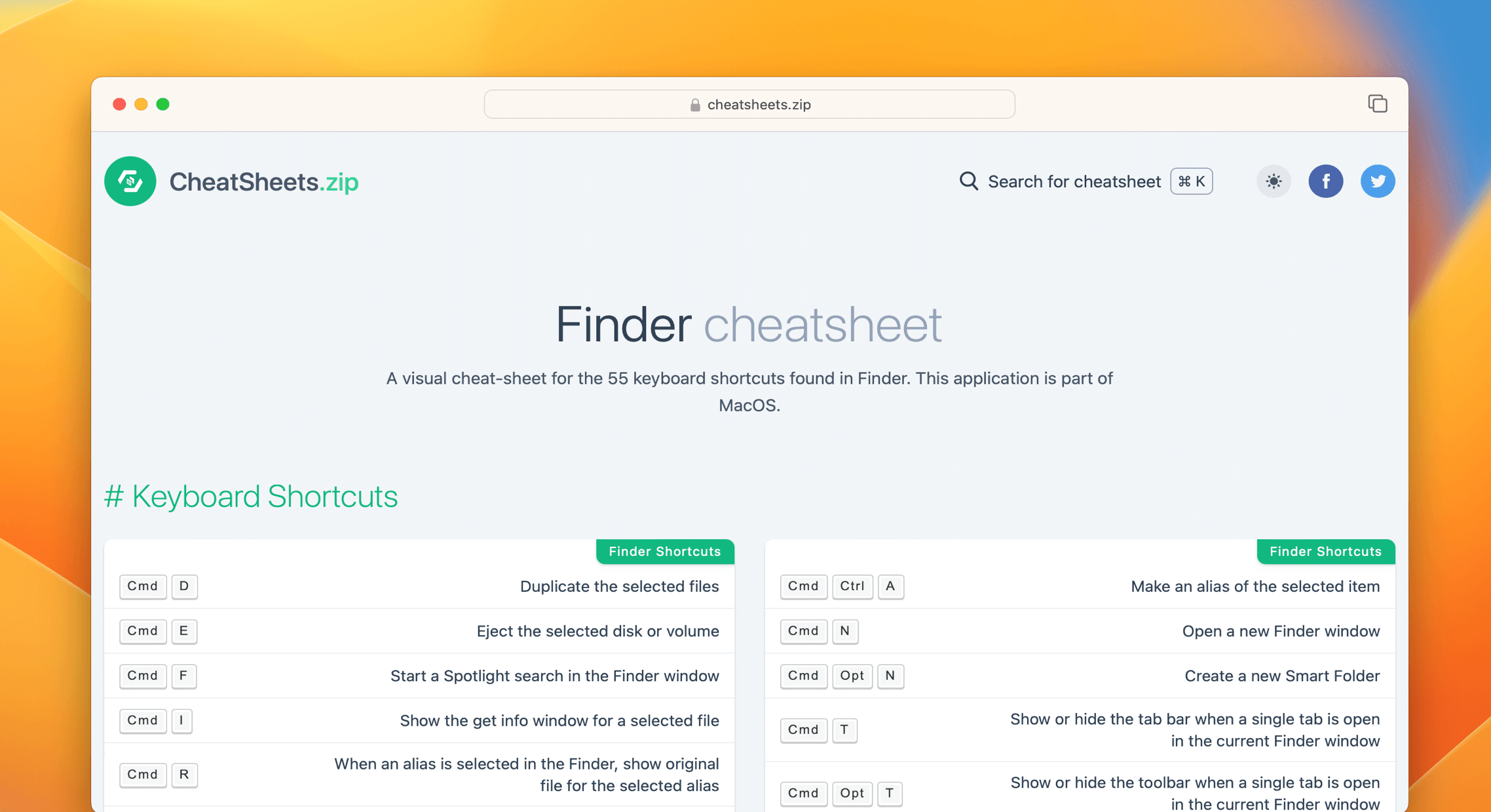Finder Cheat Sheet & Quick Reference Finder Cheat Sheet & Quick Reference