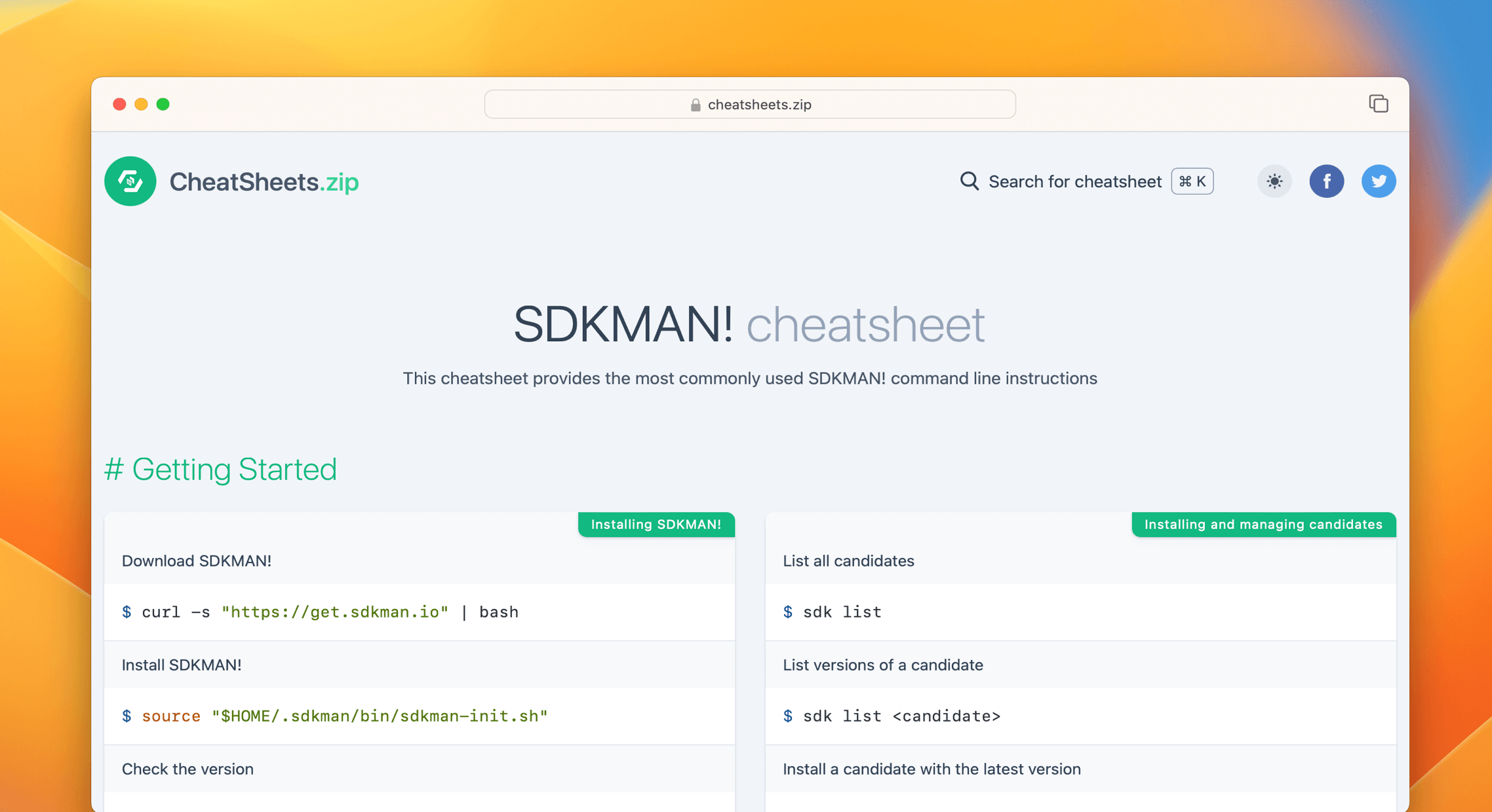 SDKMAN! Command Cheat Sheet & Quick Reference
